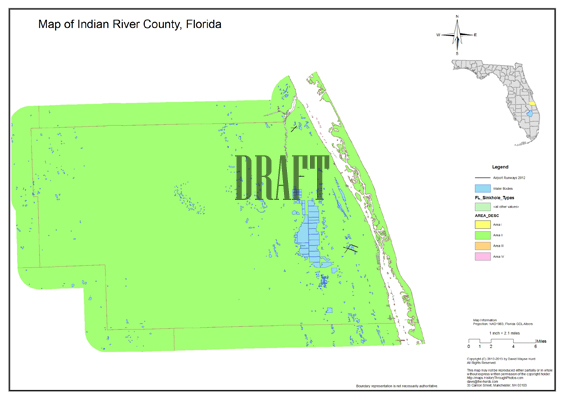 Sinkhole Map, Indian River County, Florida
